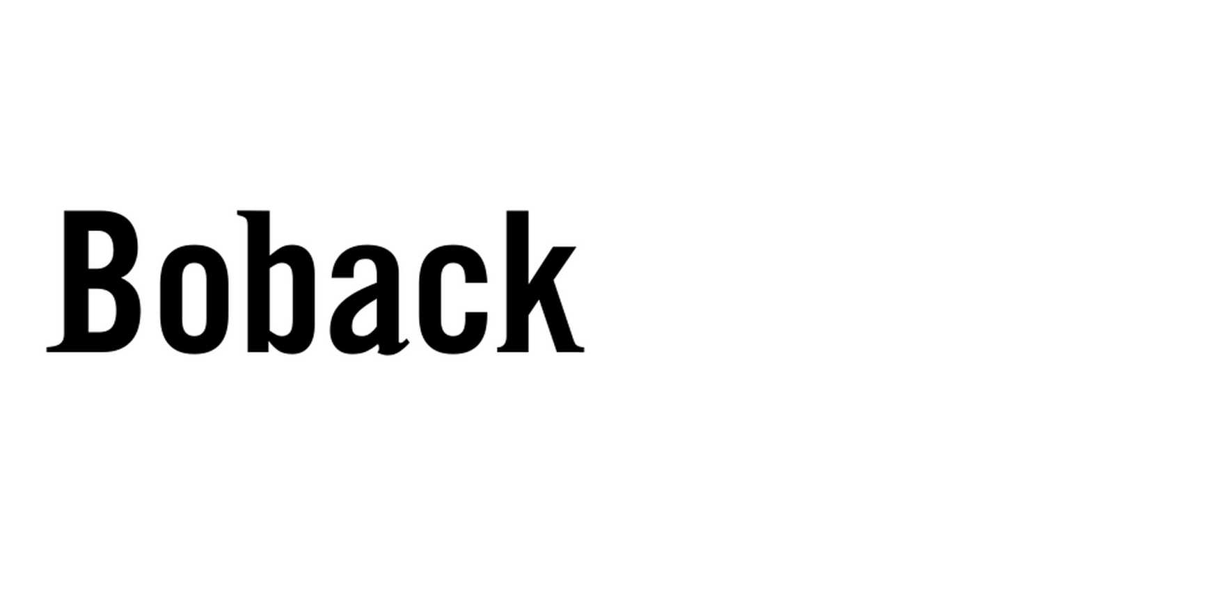 Boback in use - Fonts In Use