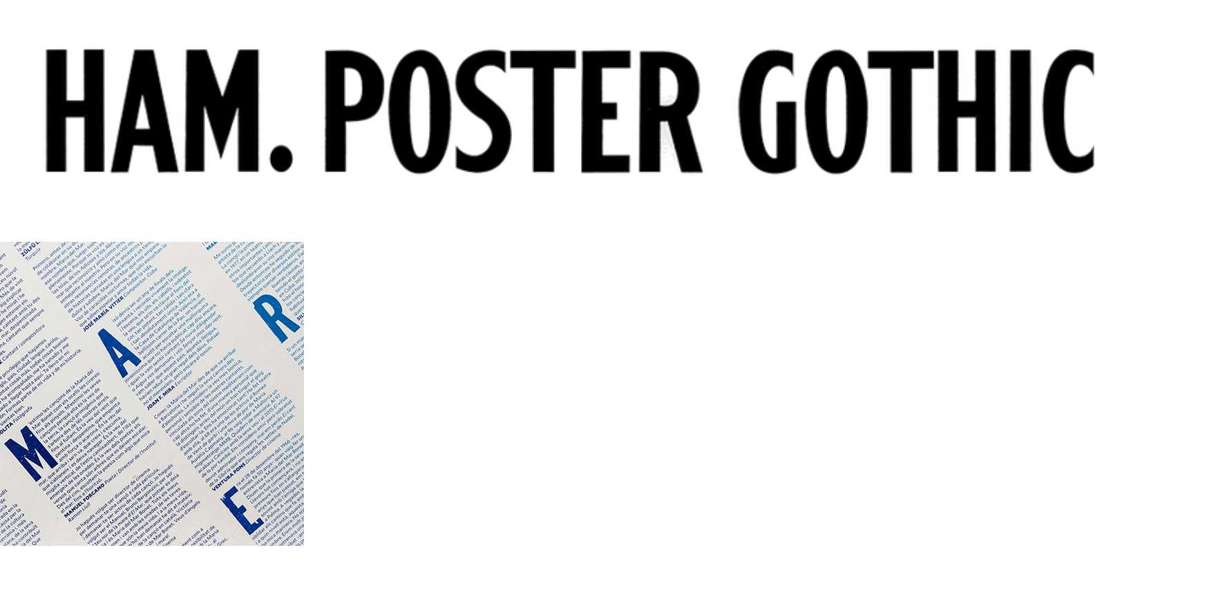 Hamilton Poster Gothic in use - Fonts In Use