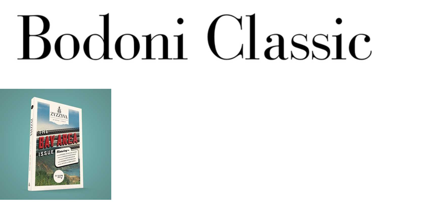 Bodoni Classic in use - Fonts In Use
