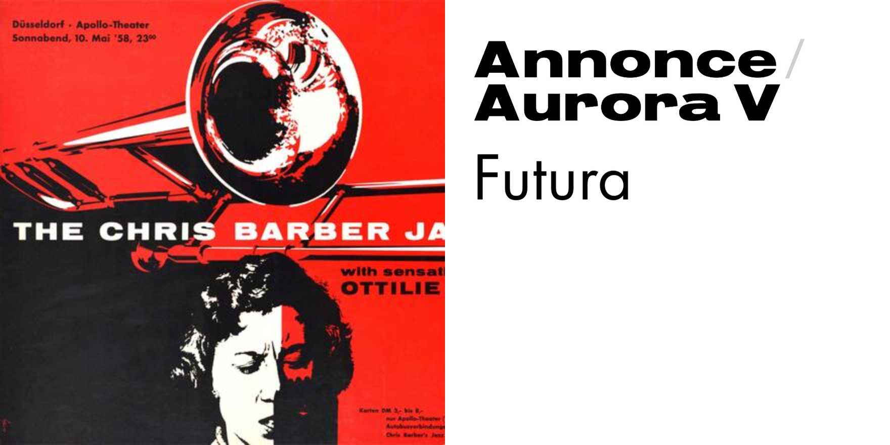 The Chris Barber Jazz Band at Apollo-Theater concert poster - Fonts In Use