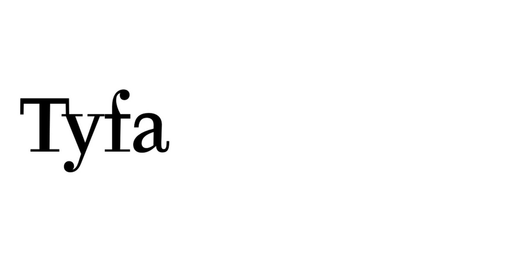 Tyfa in use - Fonts In Use