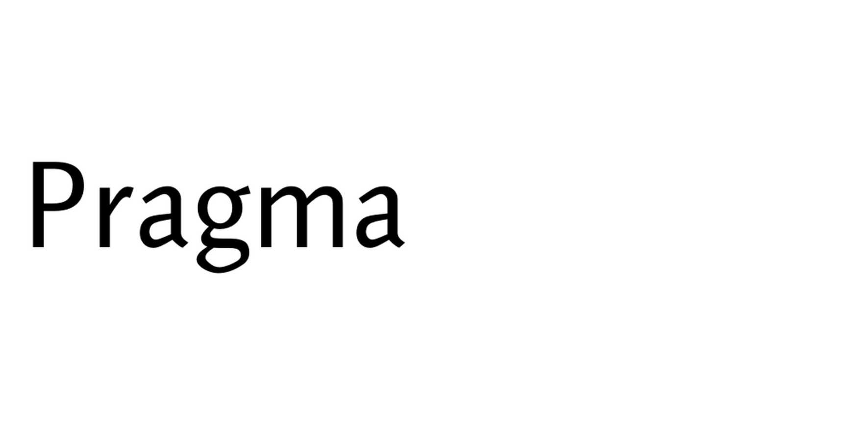 Pragma in use - Fonts In Use