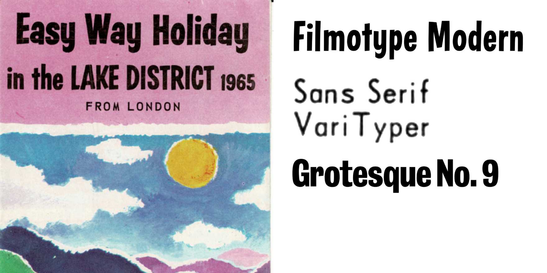 Easy Way Holiday in the Lake District 1965 - Fonts In Use