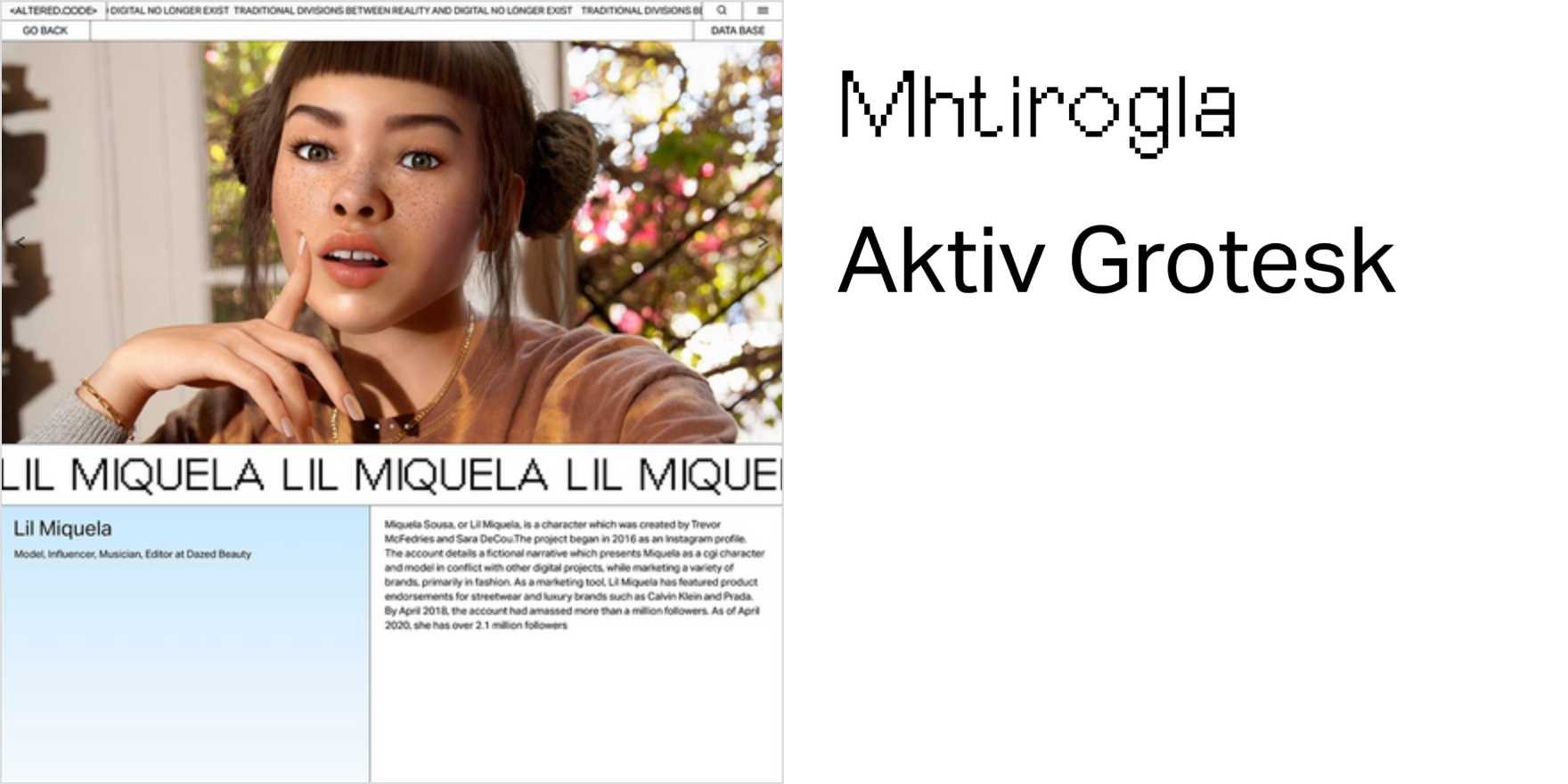 Altered.Code – Embracing the surrealism of digitalism - Fonts In Use