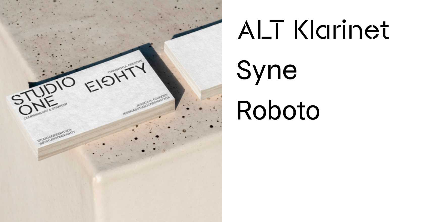 Studio One Eighty branding and website - Fonts In Use