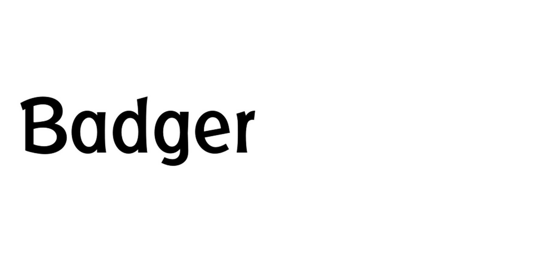Badger in use - Fonts In Use