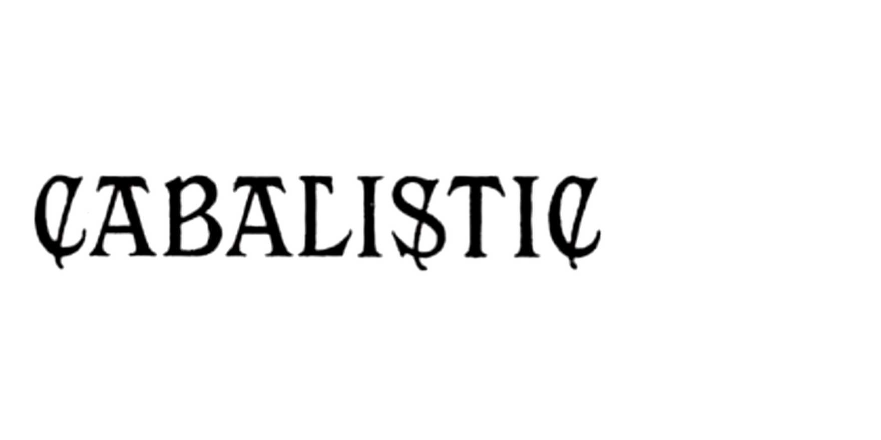 Cabalistic in use - Fonts In Use