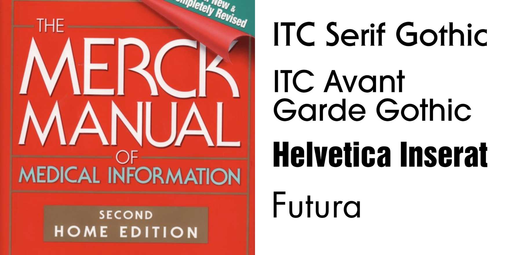 The Merck Manual - Fonts In Use