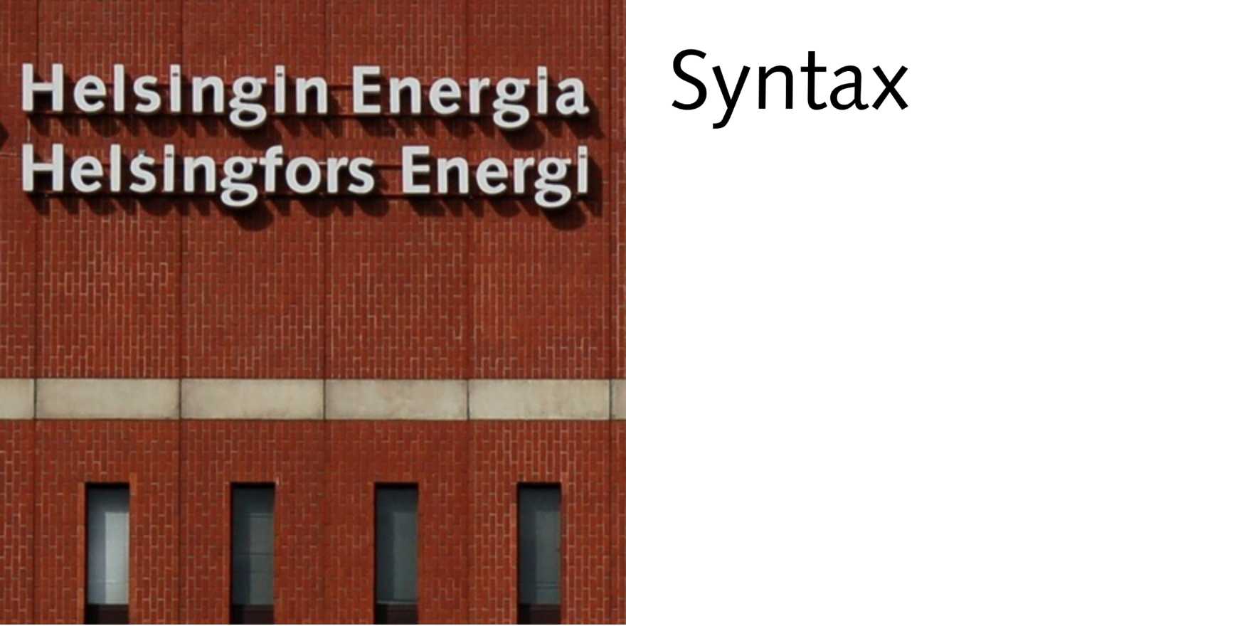 Helsingin Energia / Helsingfors Energi - Fonts In Use