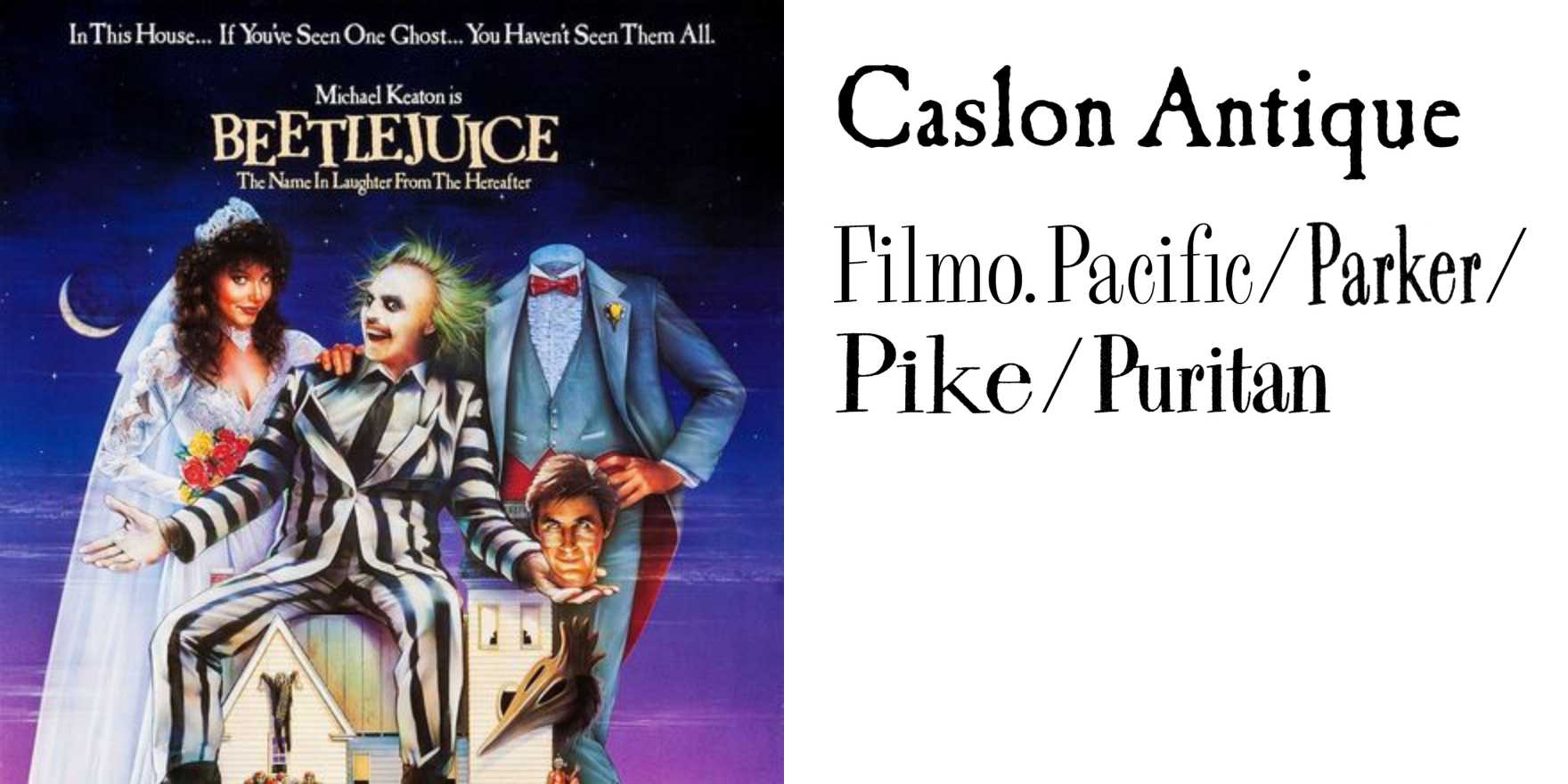 Beetlejuice (1988) movie poster - Fonts In Use