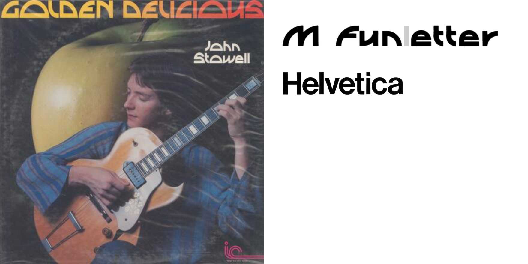 John Stowell – Golden Delicious album art - Fonts In Use