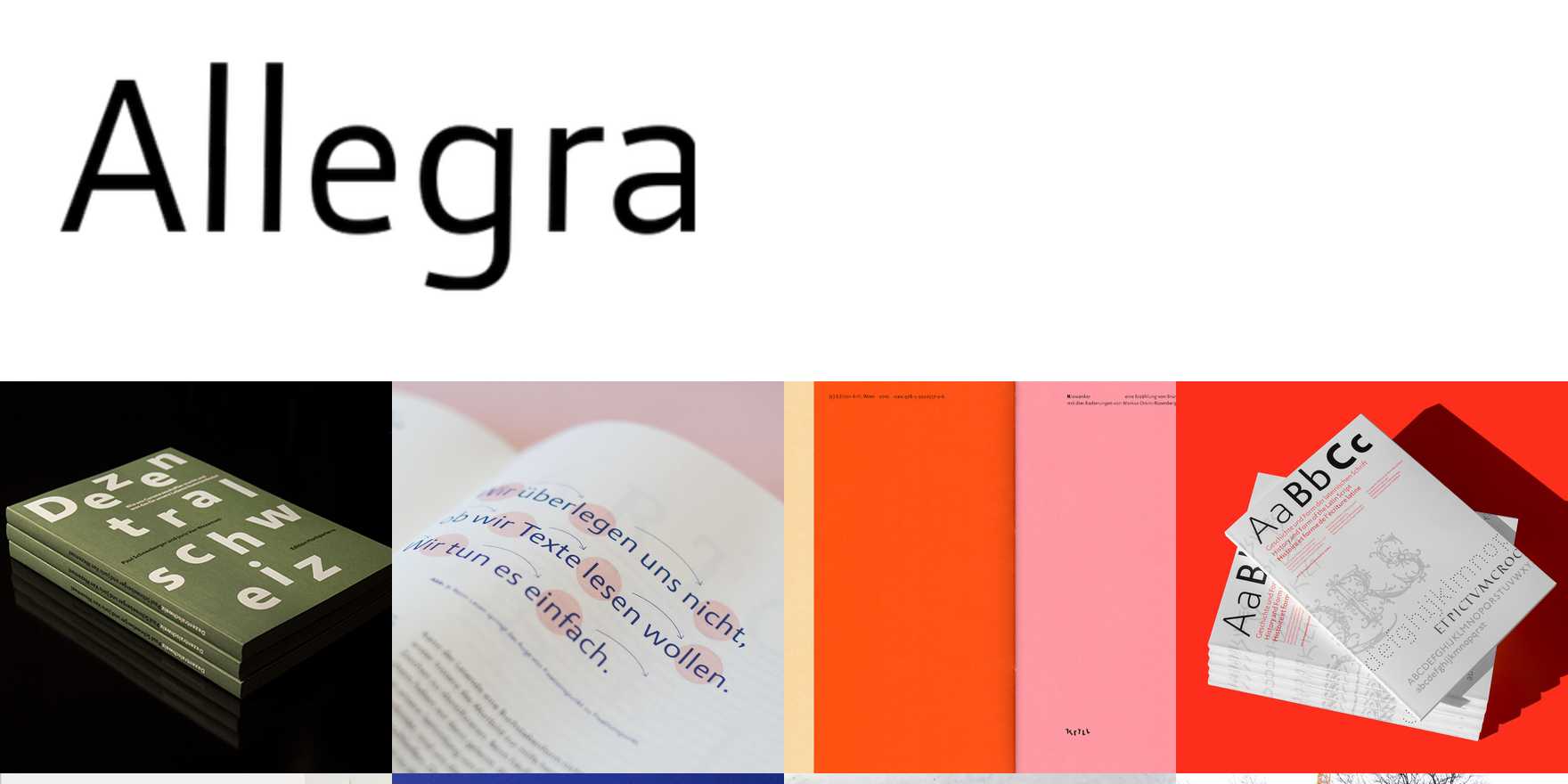 Allegra in use - Fonts In Use