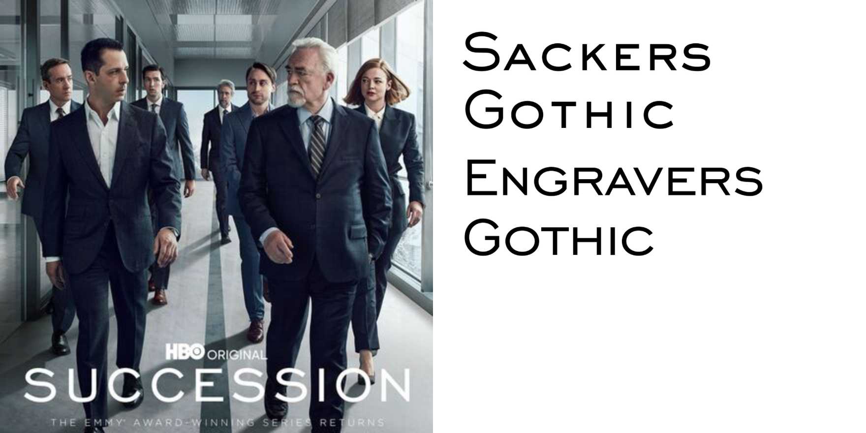 Succession logo and posters - Fonts In Use