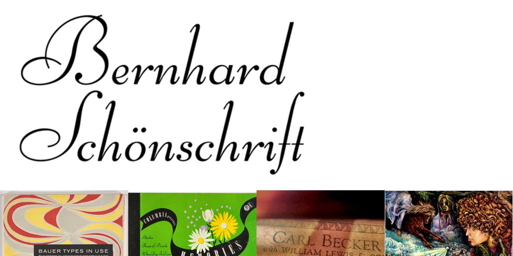 Bernhard Schönschrift in use - Fonts In Use