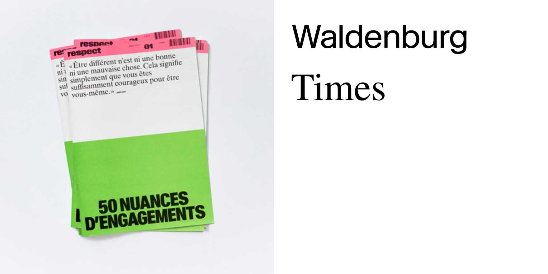 Respect magazine, issue 01 - Fonts In Use