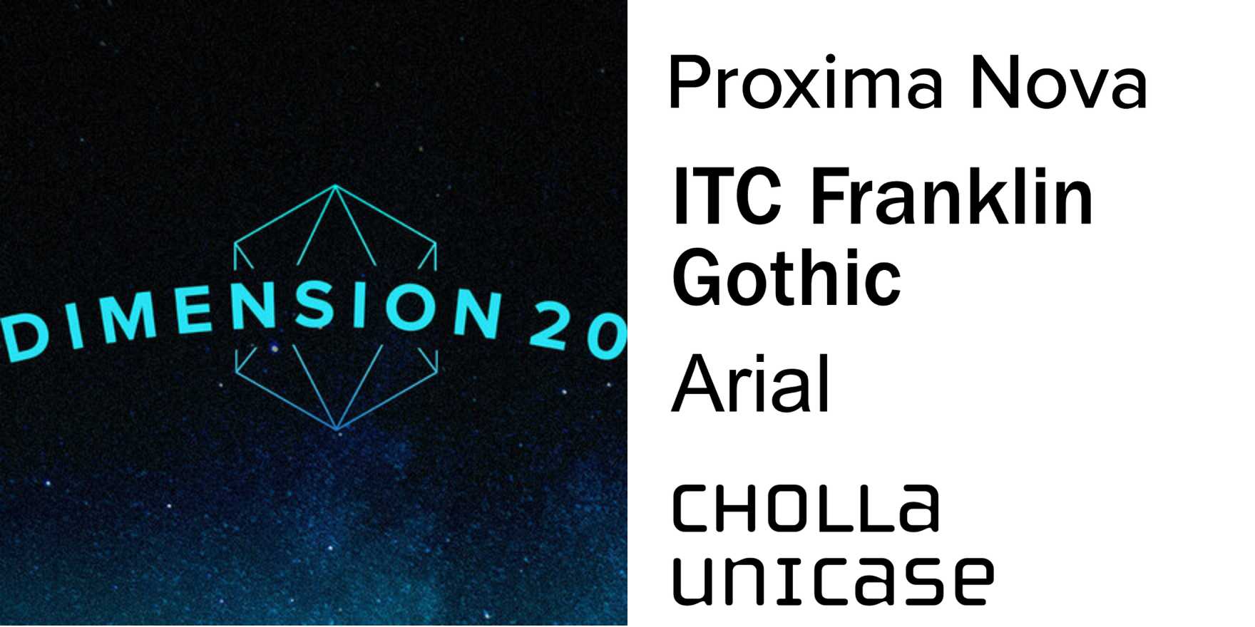 Dimension 20 - Fonts In Use