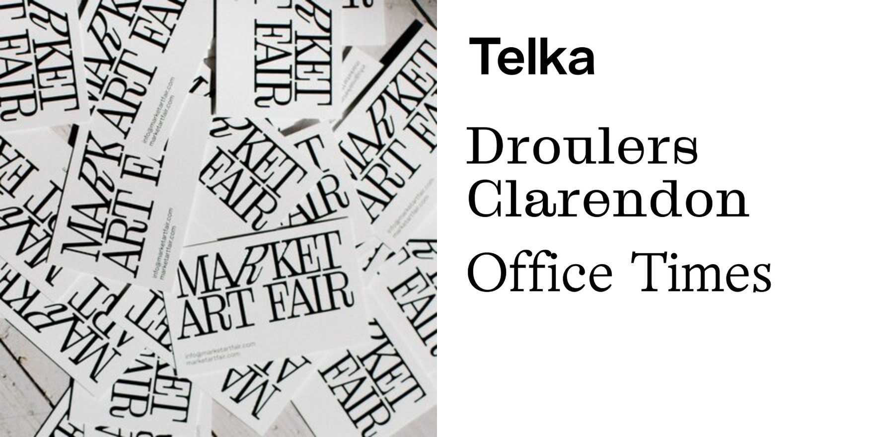 Market Art Fair - Fonts In Use