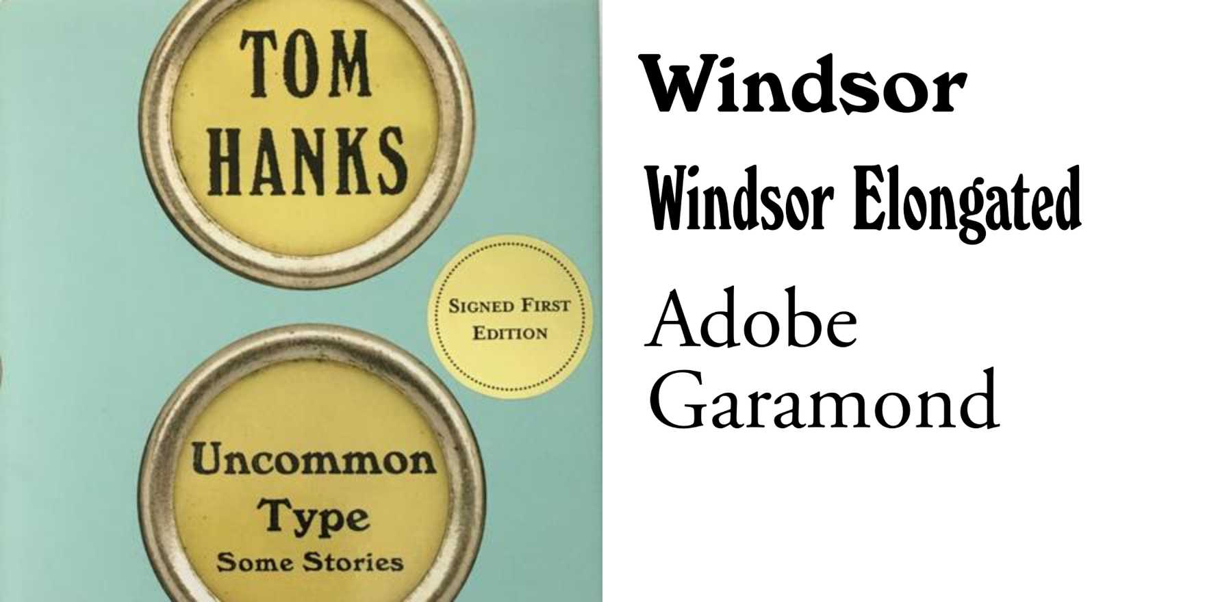 Uncommon Type: Some Stories by Tom Hanks - Fonts In Use