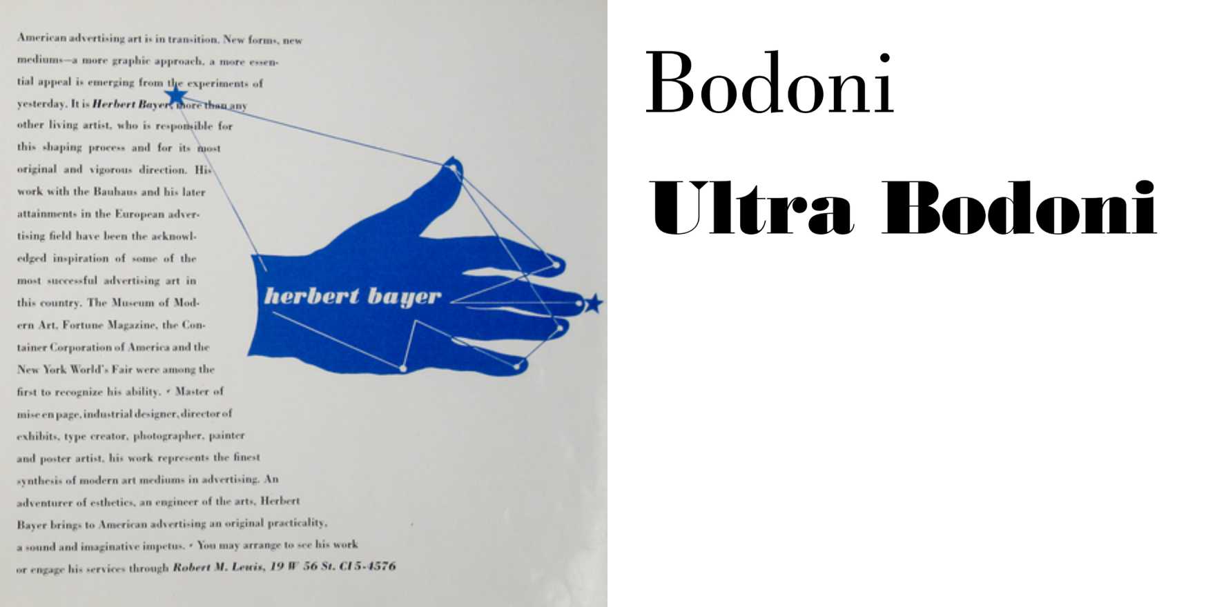 Herbert Bayer self-promo brochure - Fonts In Use