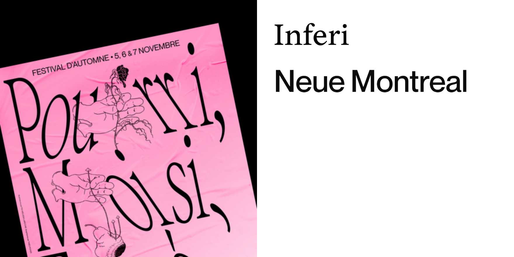 Pourri, Moisi, Fané Festival identity - Fonts In Use