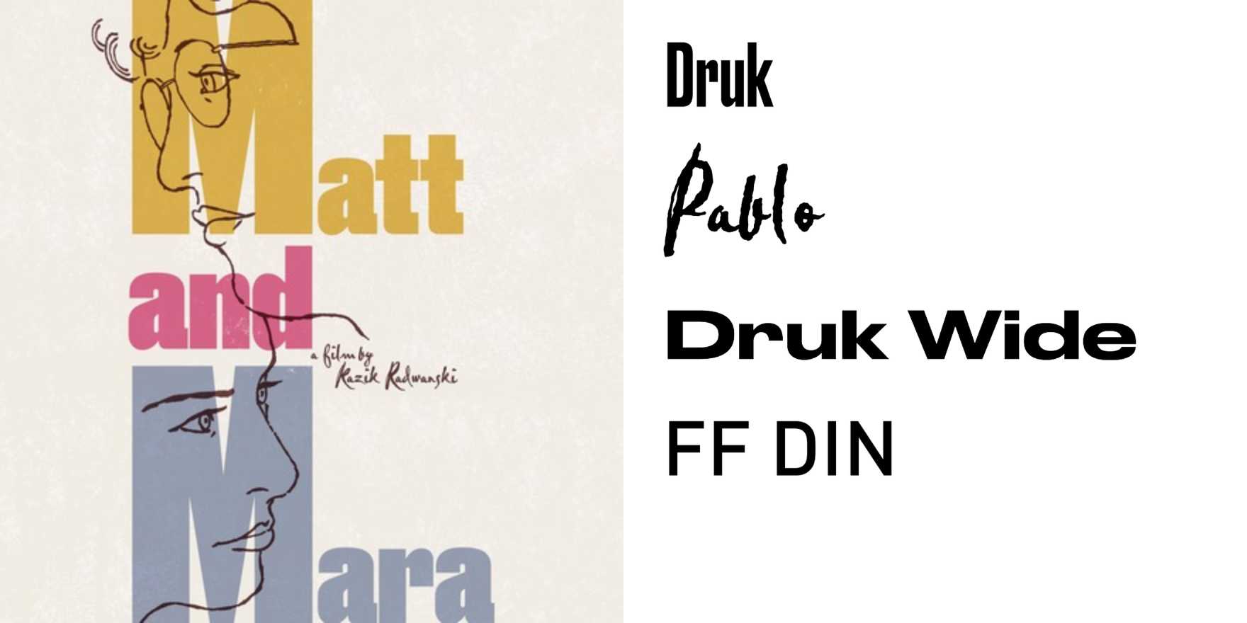 Matt and Mara movie poster - Fonts In Use