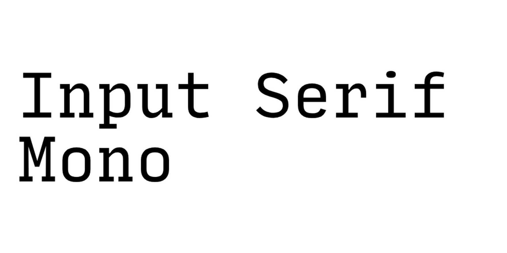 Input Serif Mono in use - Fonts In Use