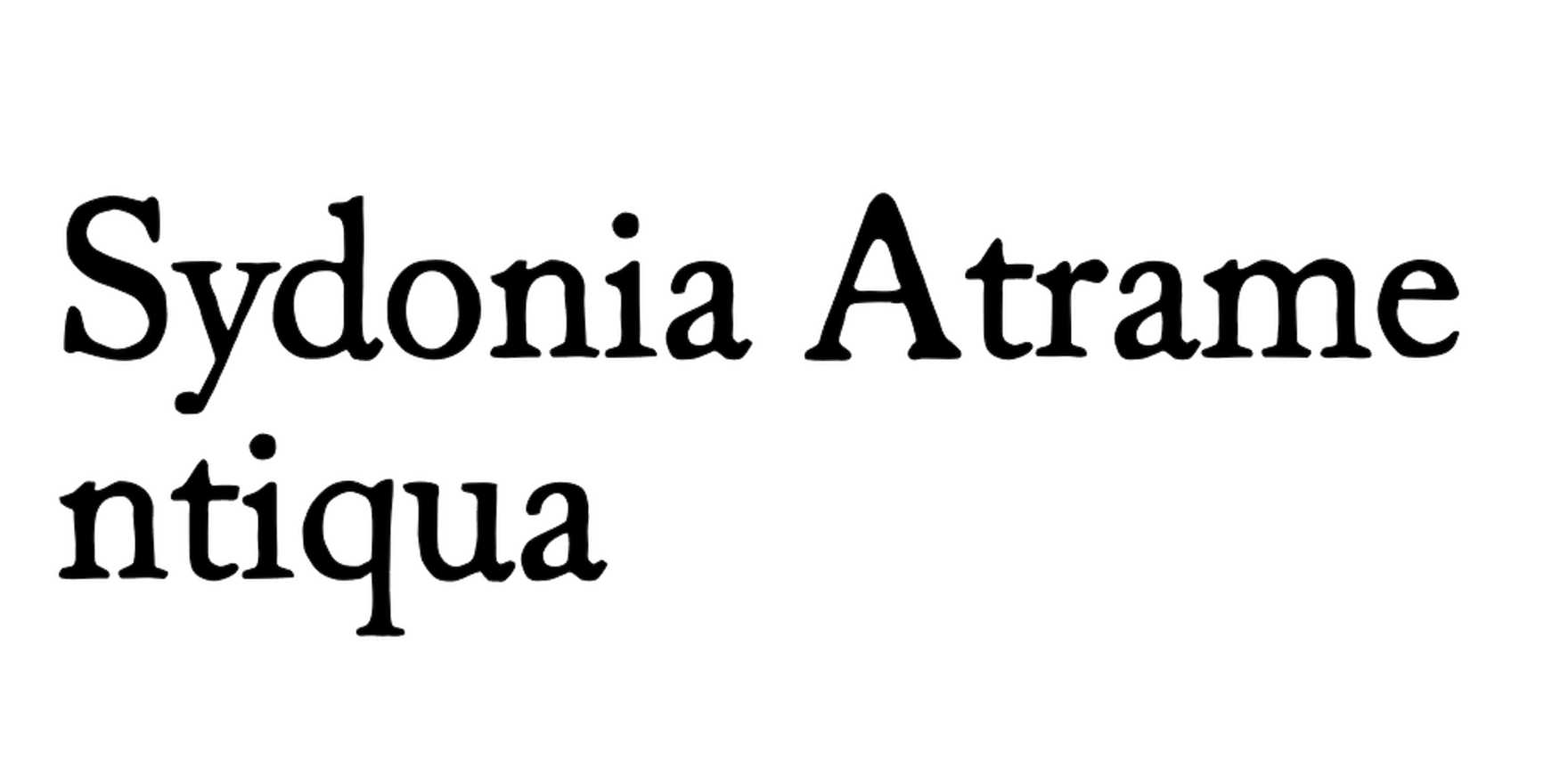 Sydonia Atramentiqua in use - Fonts In Use