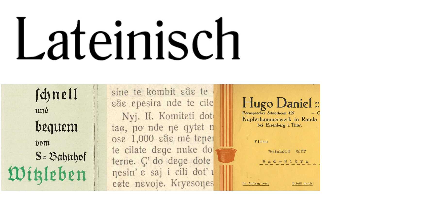 Lateinisch in use - Fonts In Use