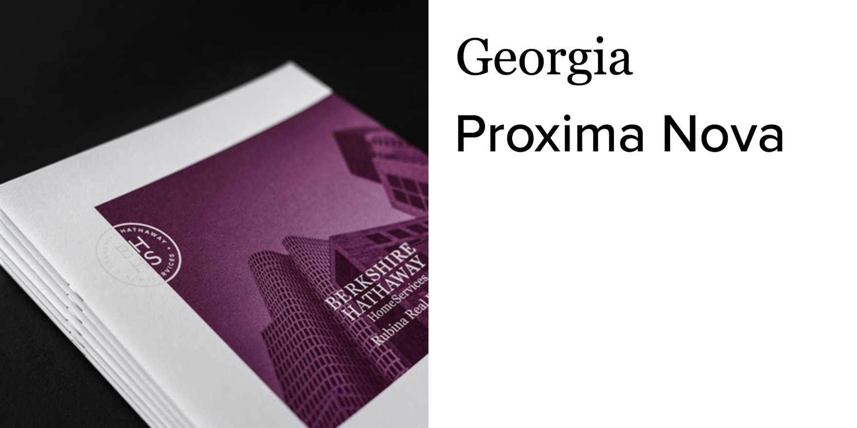 BHHS corporate brochure - Fonts In Use