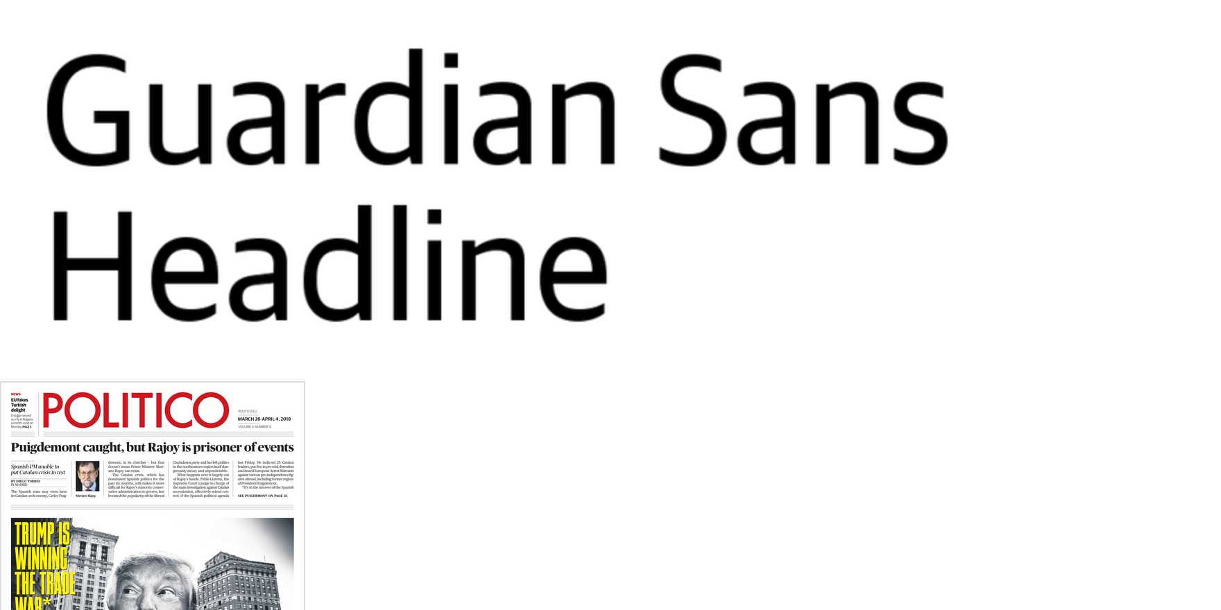 Guardian Sans Headline in use - Fonts In Use