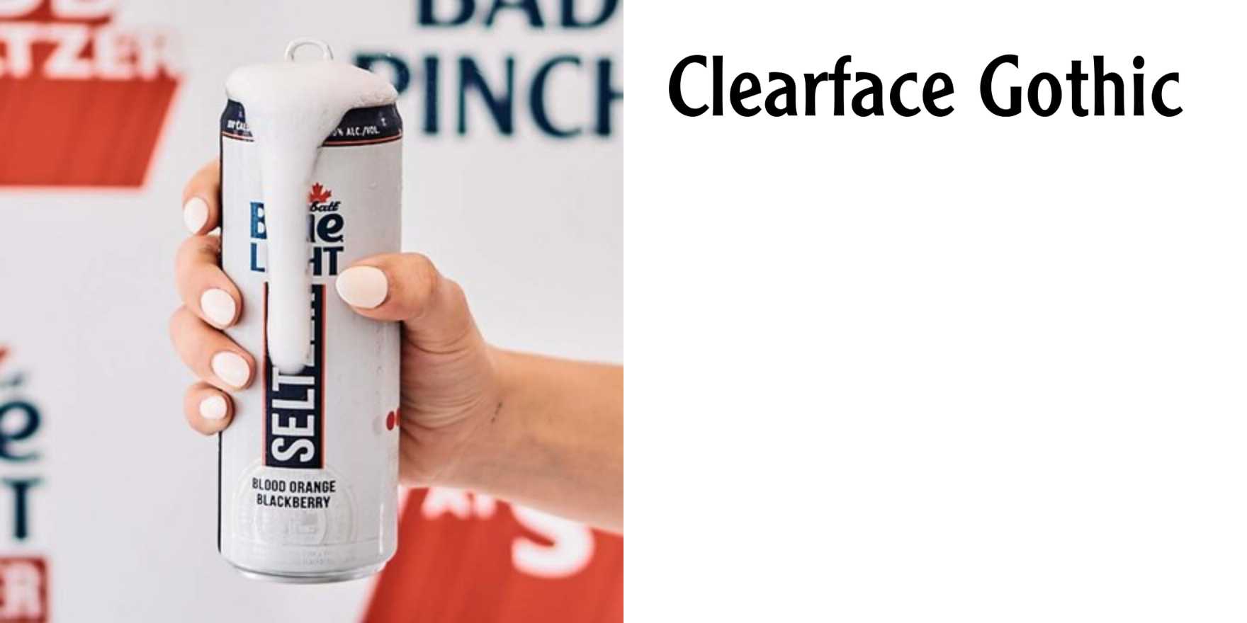 Labatt Blue Light Seltzer campaign - Fonts In Use