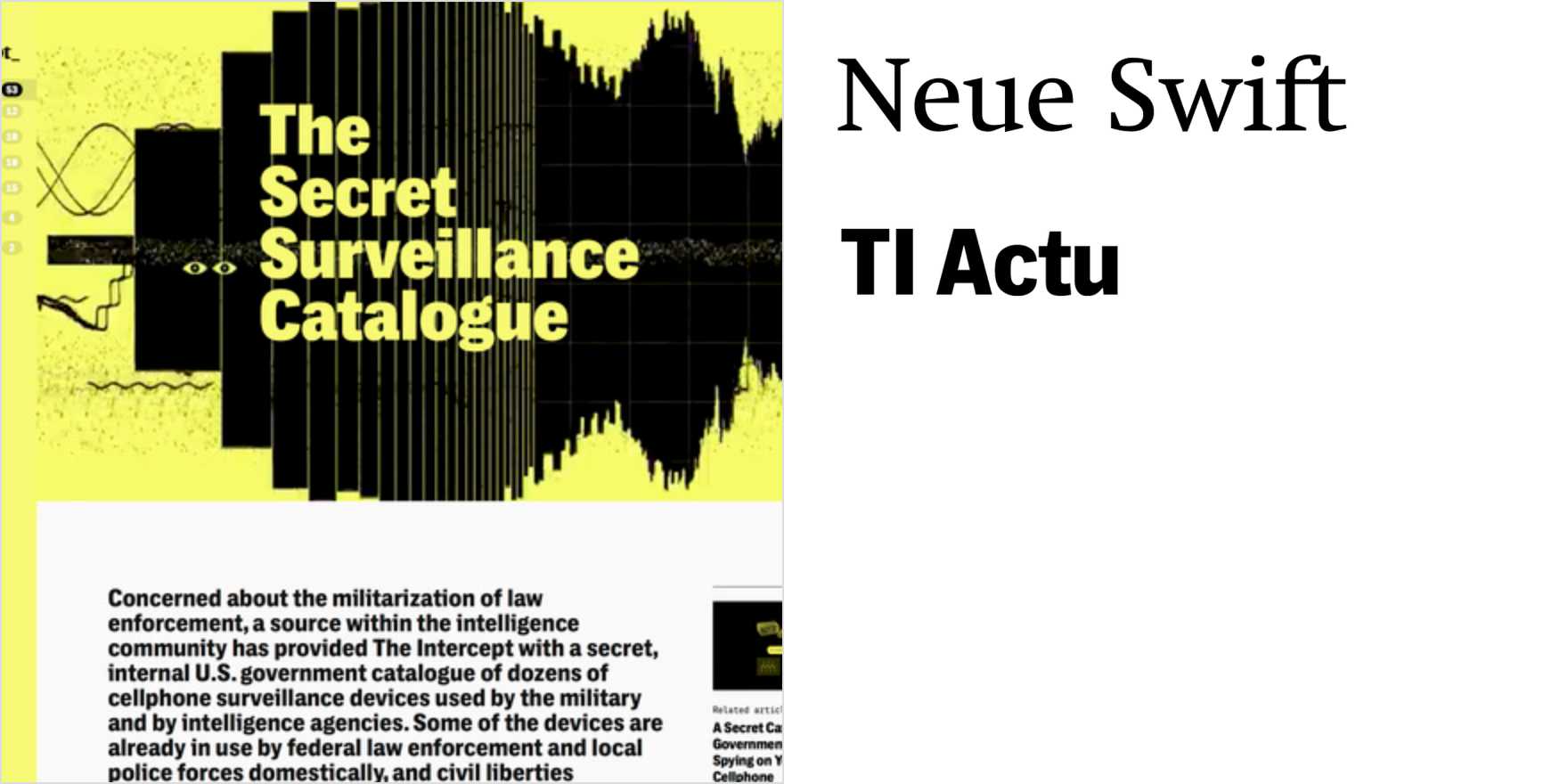 The Intercept website (2016) - Fonts In Use