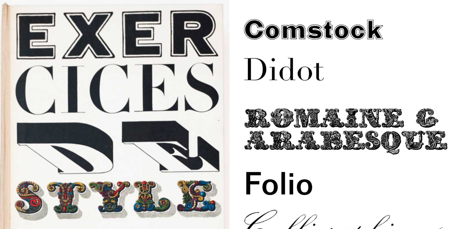Exercices de style, Gallimard (1963) - Fonts In Use