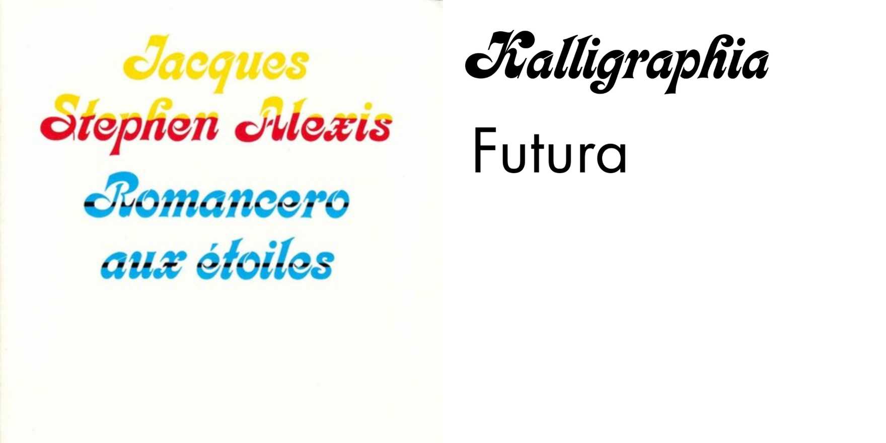Romancero aux étoiles, Gallimard L’Imaginaire - Fonts In Use