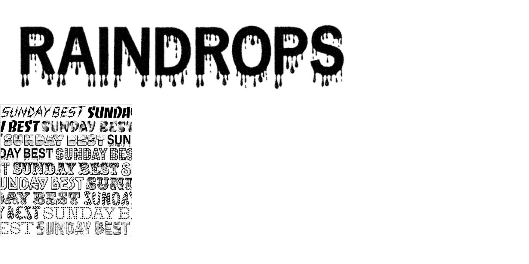Raindrops in use - Fonts In Use