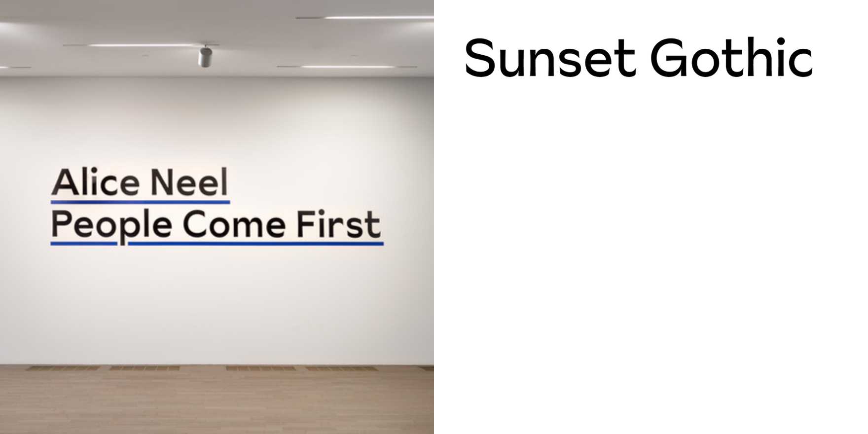 Alice Neel: People Come First at de Young - Fonts In Use