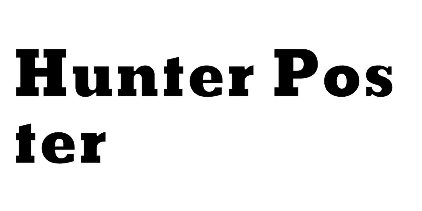 Hunter Poster in use - Fonts In Use