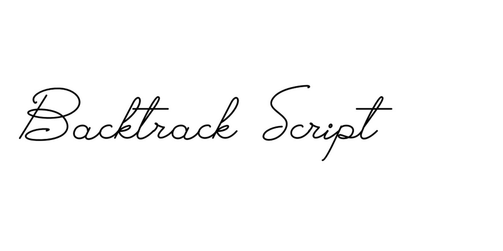Backtrack Script in use - Fonts In Use