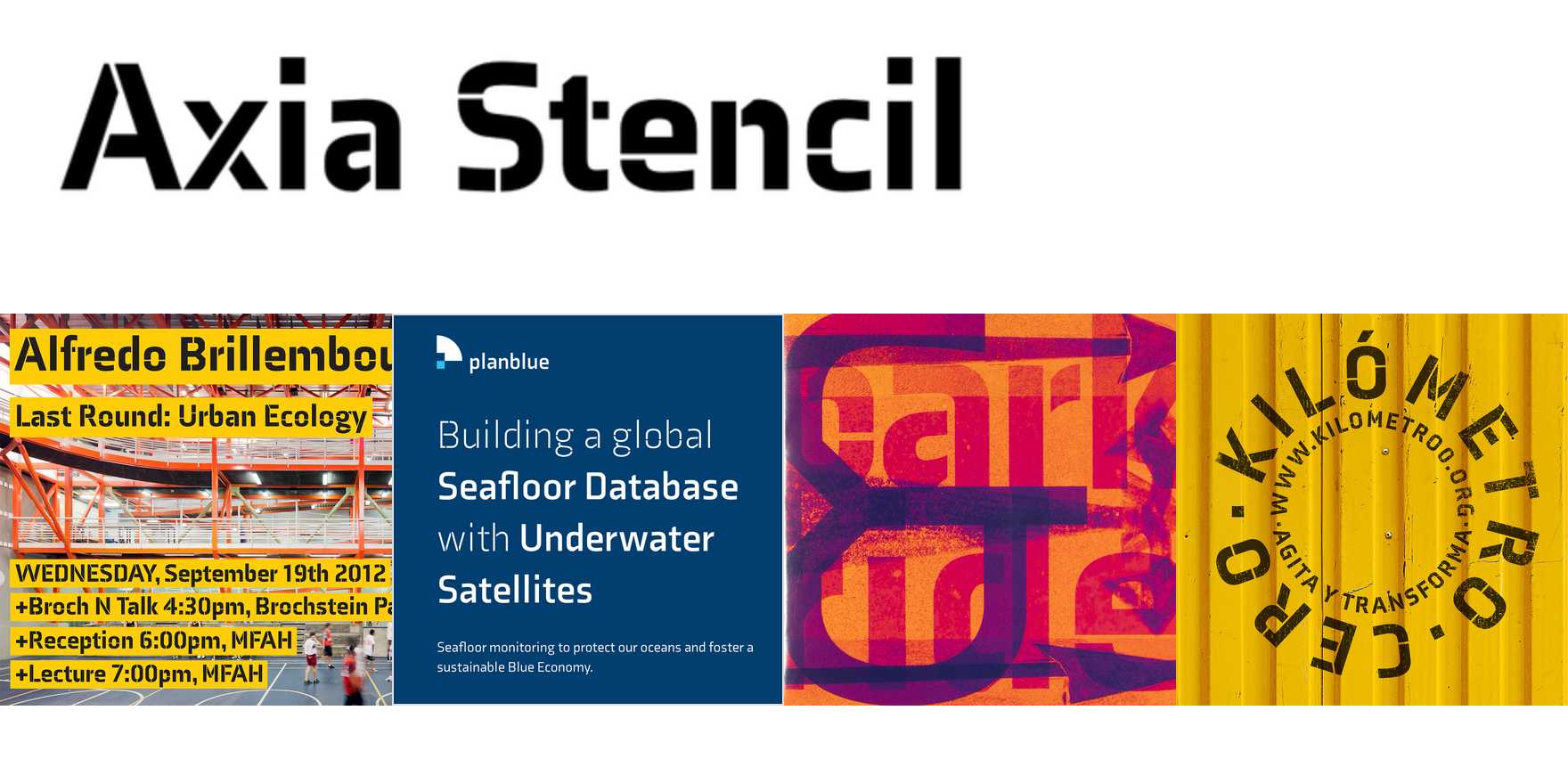 Axia Stencil in use - Fonts In Use