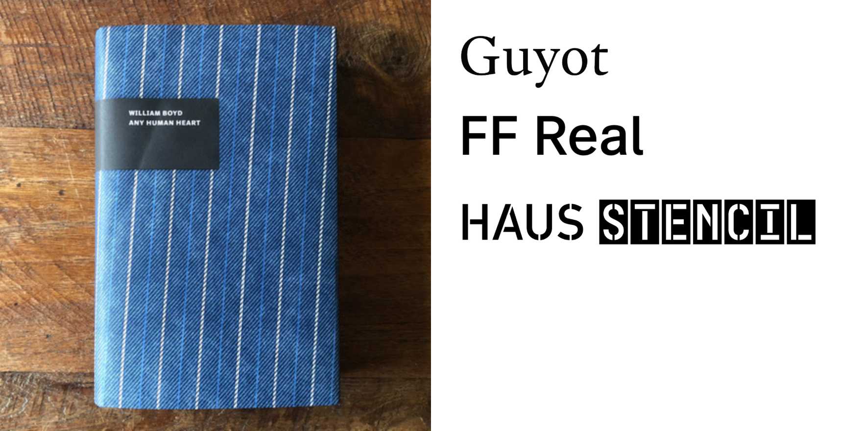 Any Human Heart by William Boyd (TOC 4) - Fonts In Use