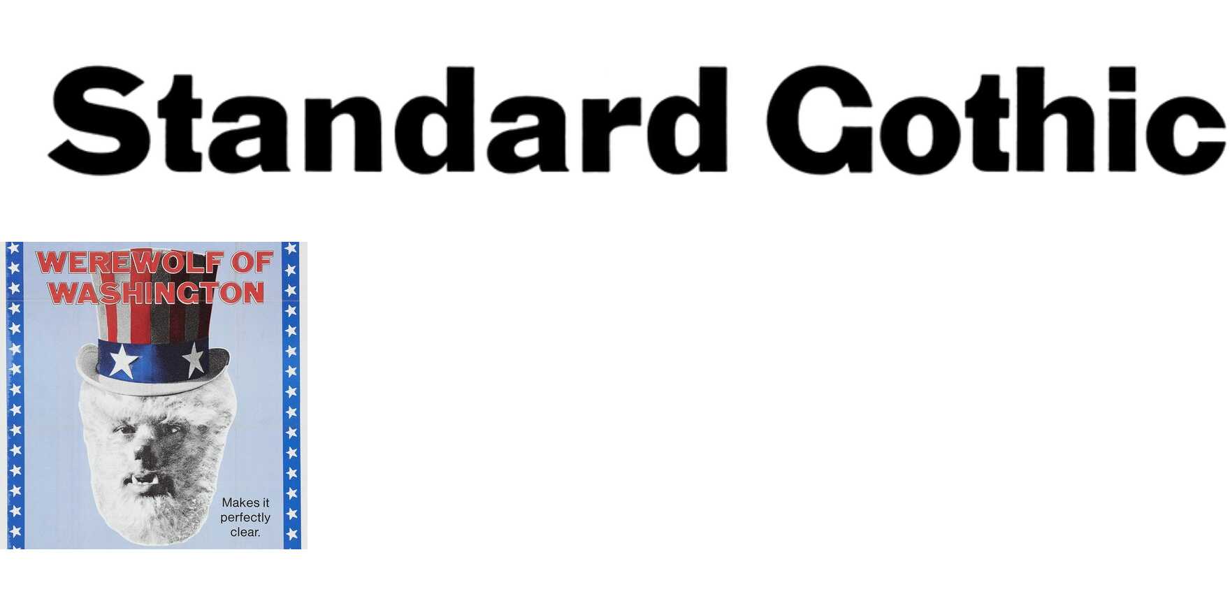 Standard Gothic in use - Fonts In Use