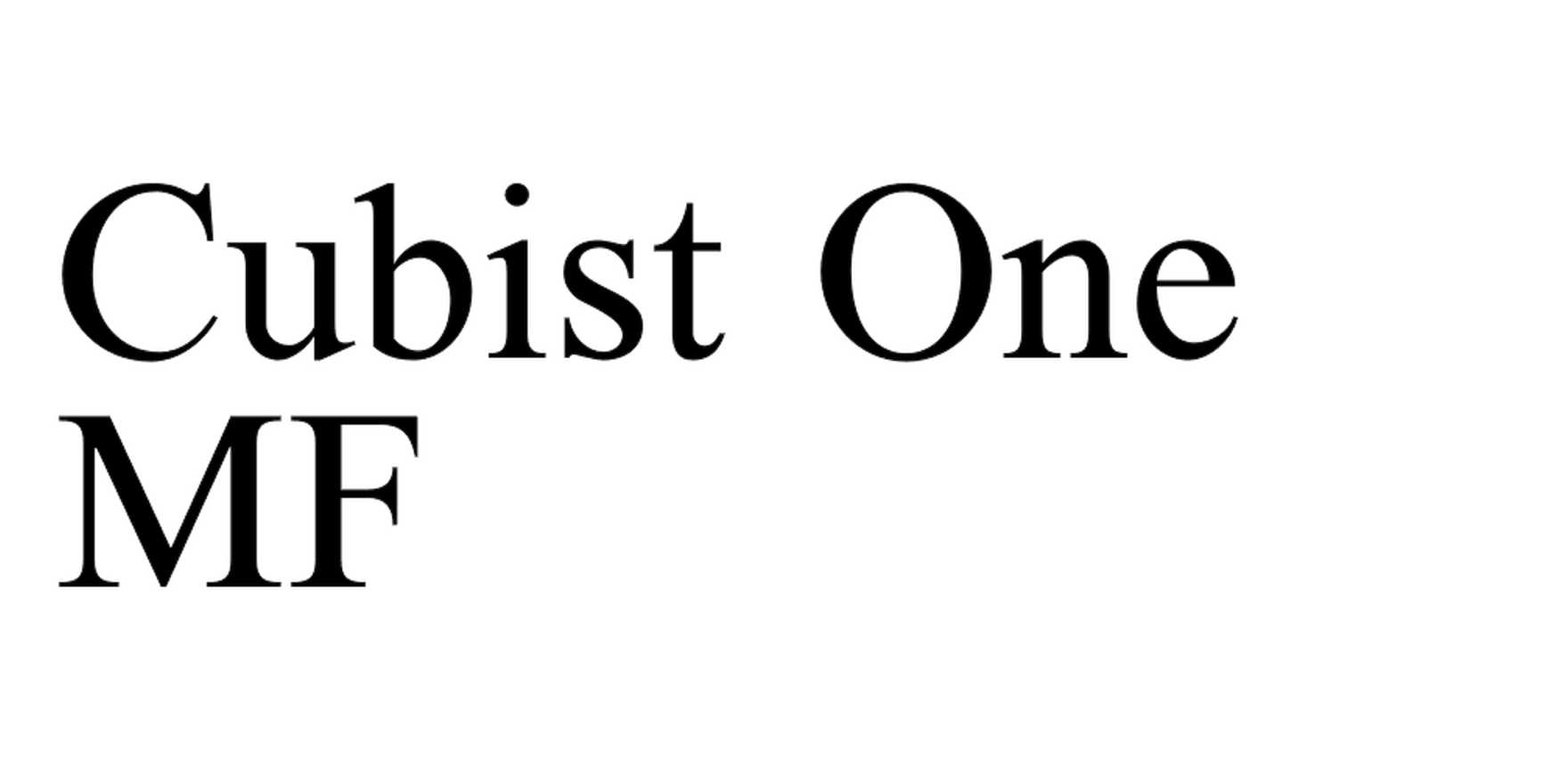 Cubist One MF in use - Fonts In Use