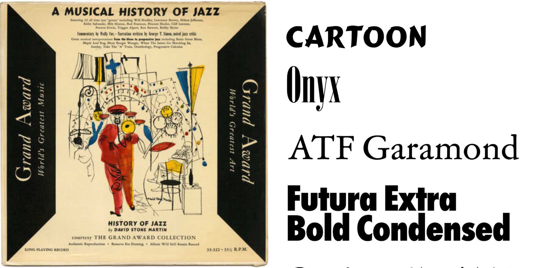 A Musical History of Jazz album art - Fonts In Use