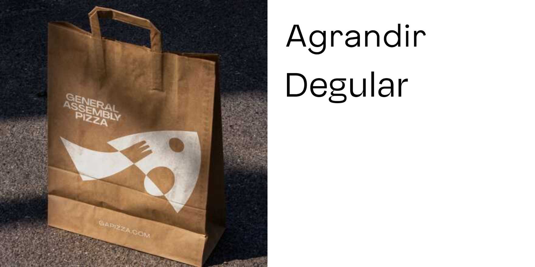 General Assembly Pizza brand identity and website - Fonts In Use