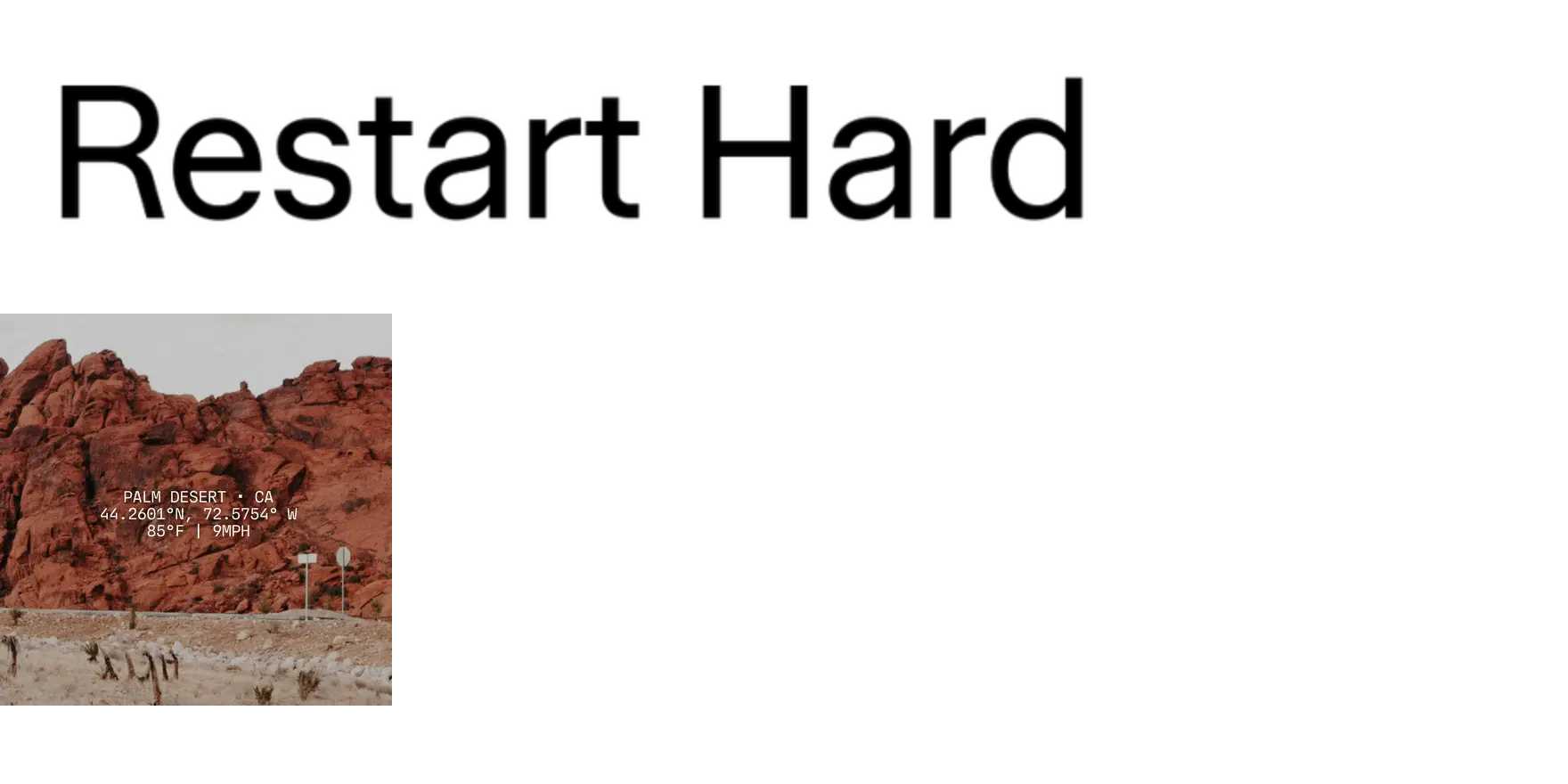 Restart Hard in use - Fonts In Use