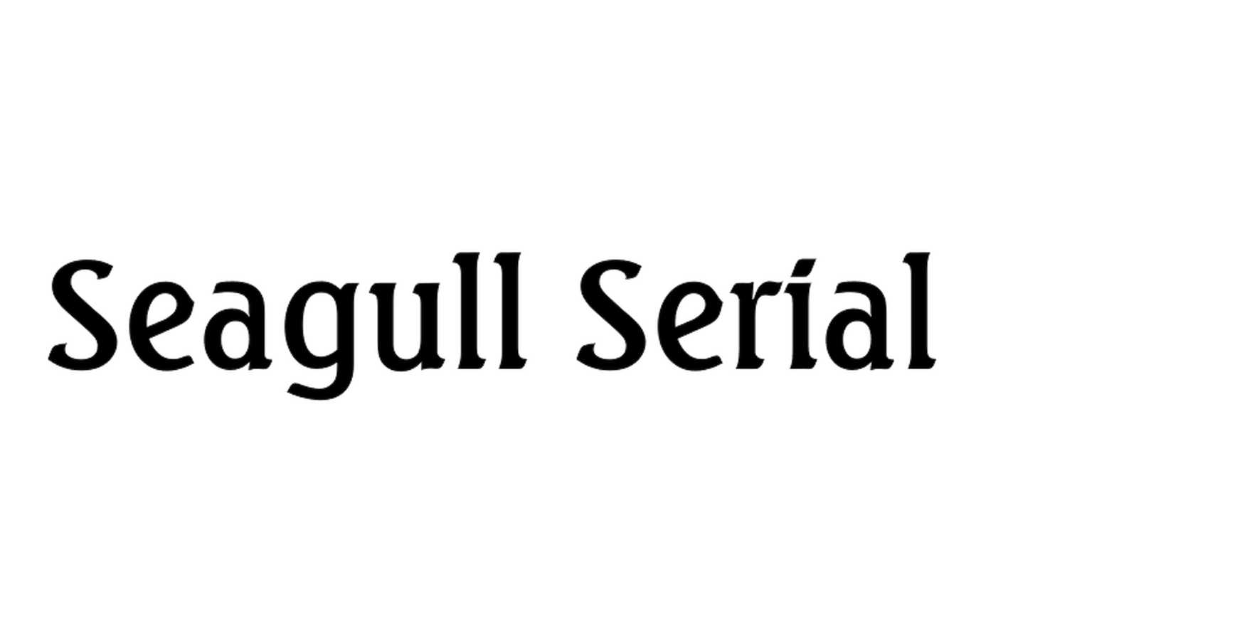 Seagull Serial in use - Fonts In Use