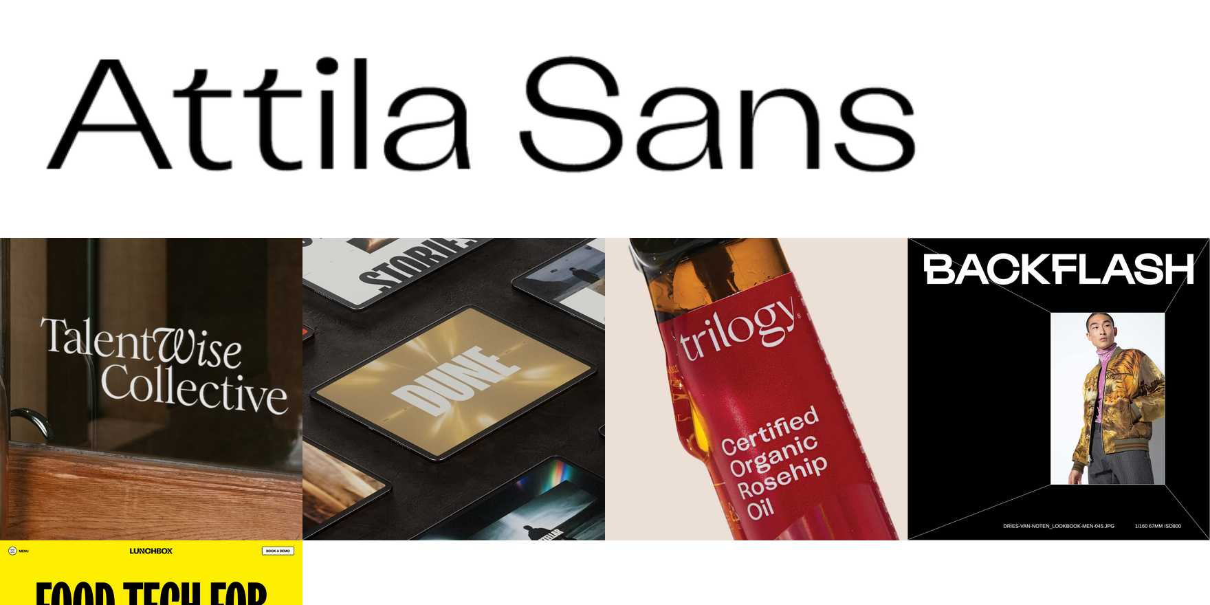 Attila Sans in use - Fonts In Use