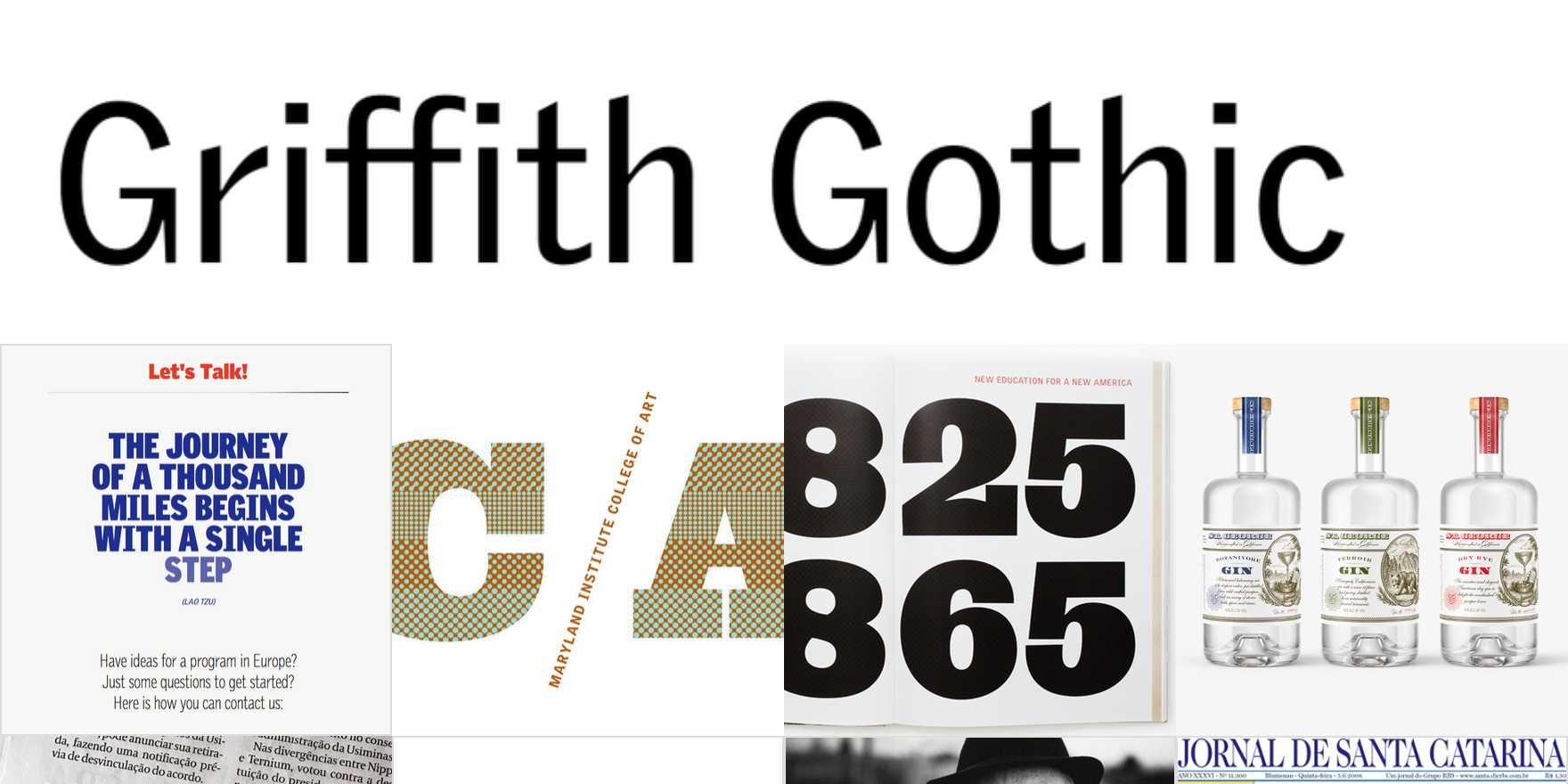 Griffith Gothic in use - Fonts In Use