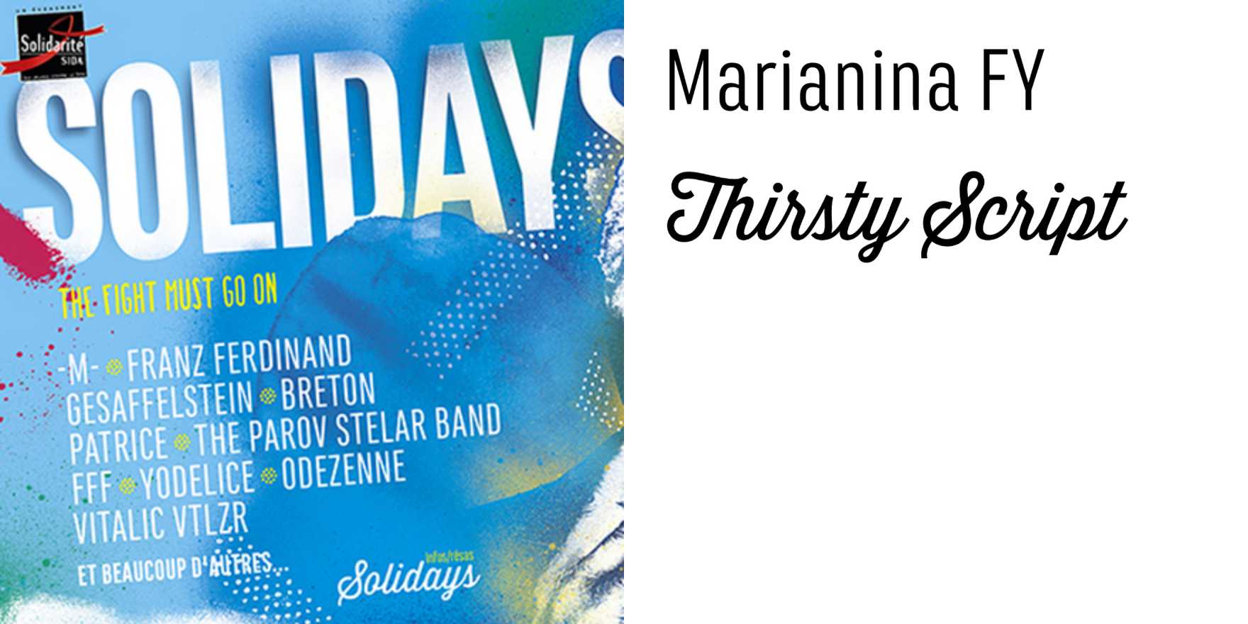 Solidays Poster 2014 - Fonts In Use