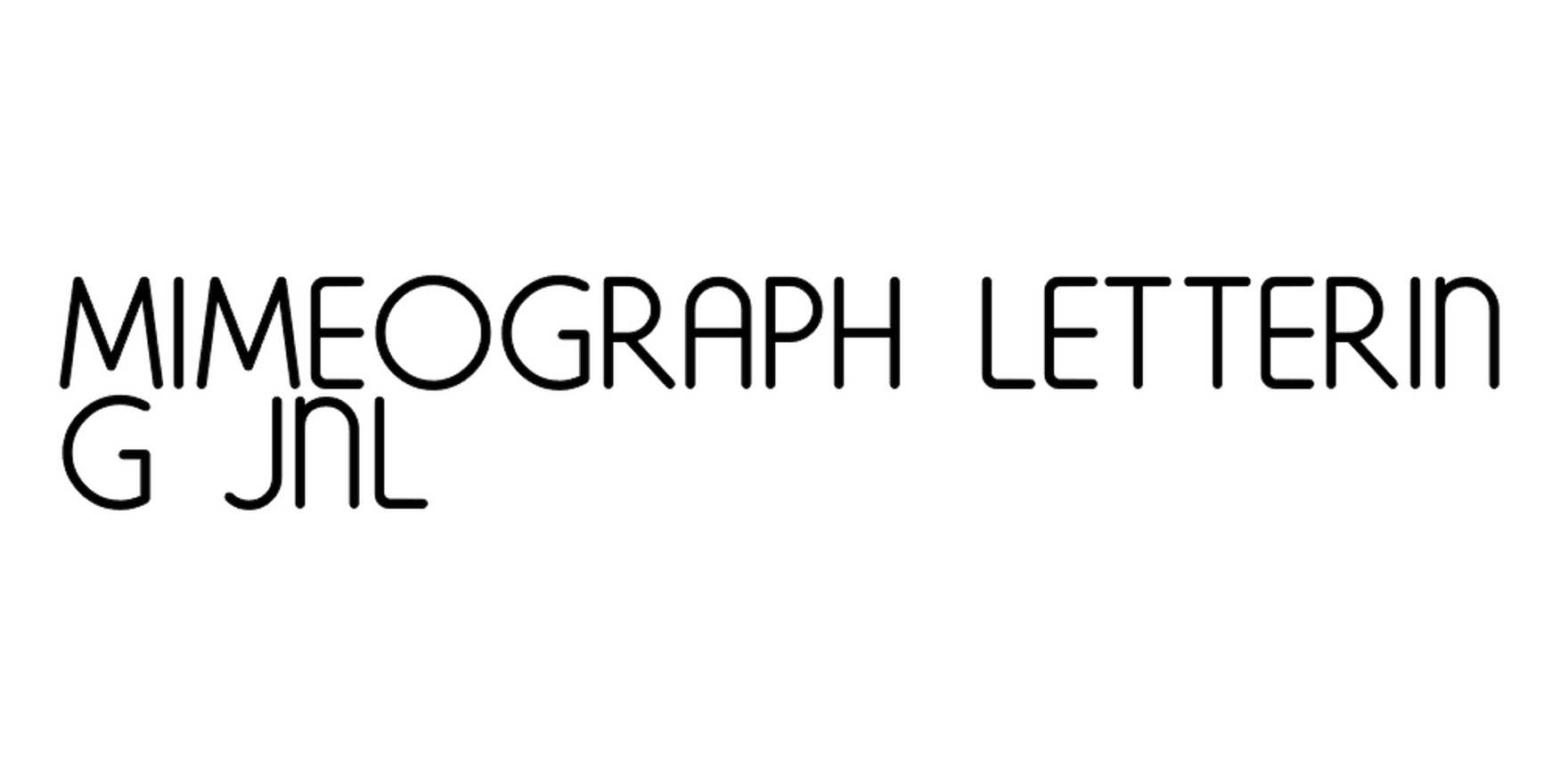 Mimeograph Lettering JNL in use - Fonts In Use